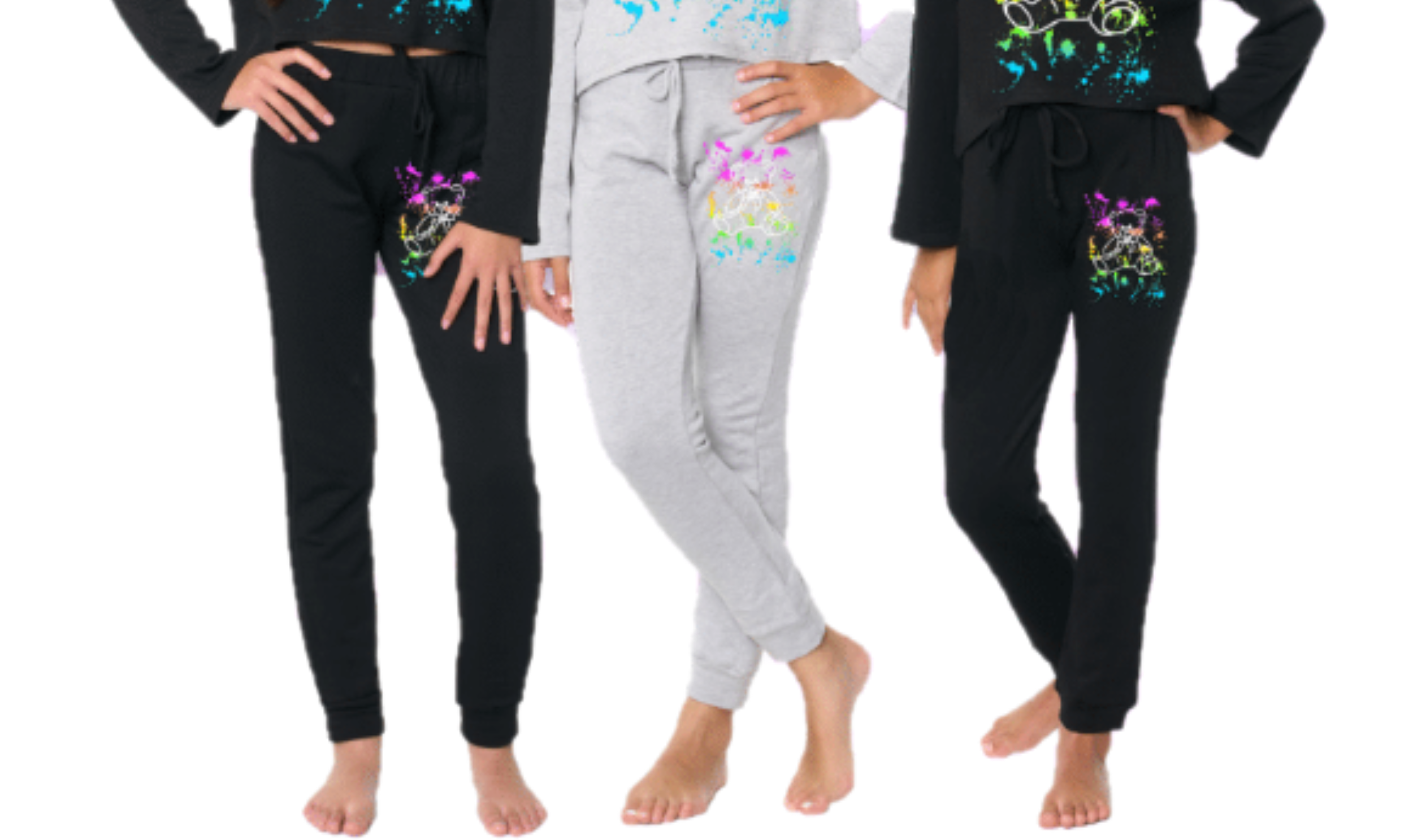 Little Girl's (4-6x) Butter Fleece Sweatpants with our "Scattered Pain ...